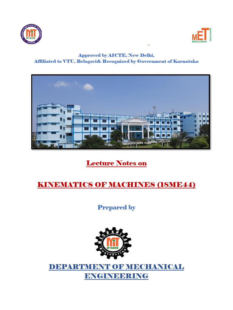 18ME42 | PDF | Engineering | Acceleration