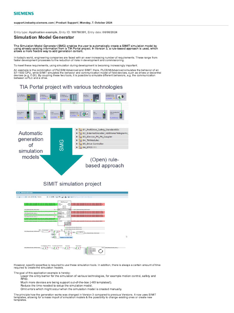 Simulation Model Generator - ID - 109780391 - Industry Support Siemens ...