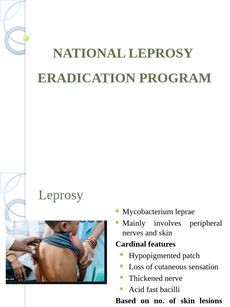 National Leprosy Eradication Program Overview | PDF | Leprosy ...