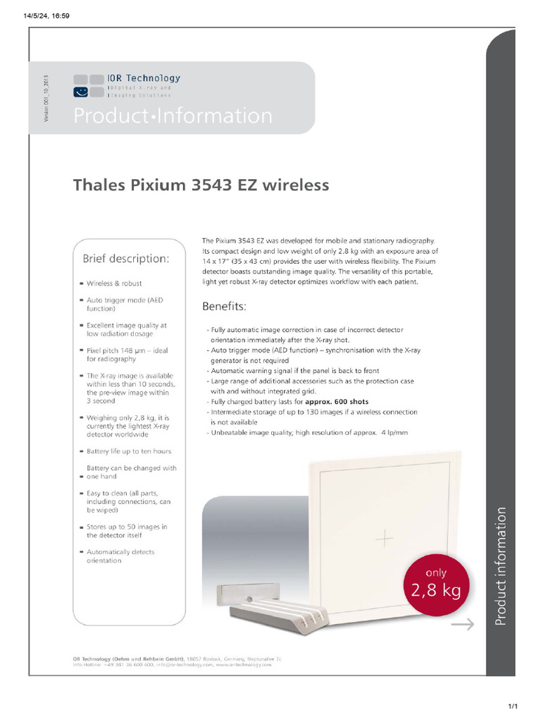 Thales Pixium 3543EZ | PDF