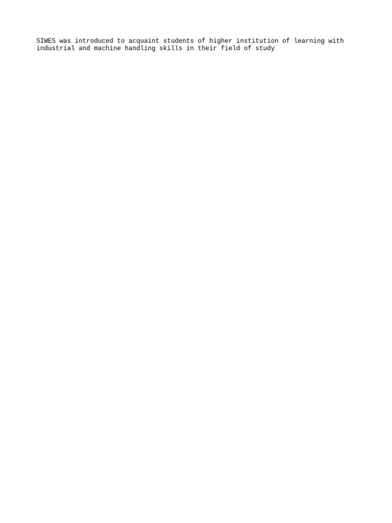 Siwes Intro - Wps Office | PDF