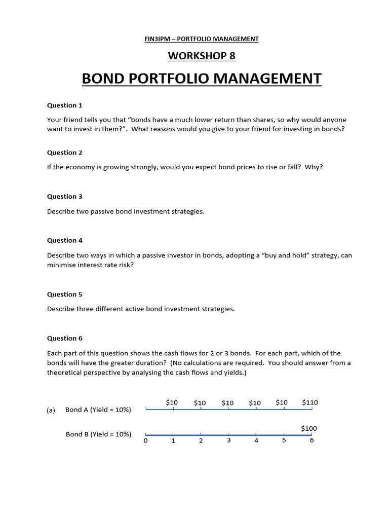 Week 8 - Workshop Questions | PDF | Bond Duration | Bonds (Finance)