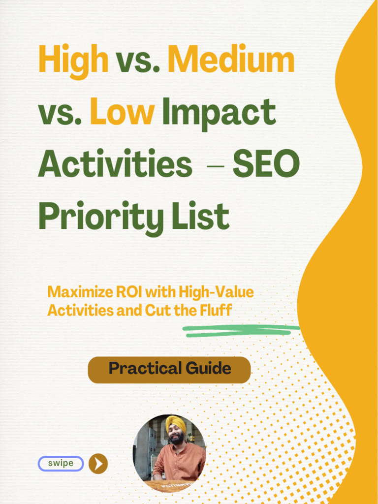High vs. Medium vs. Low Impact SEO Activities | PDF