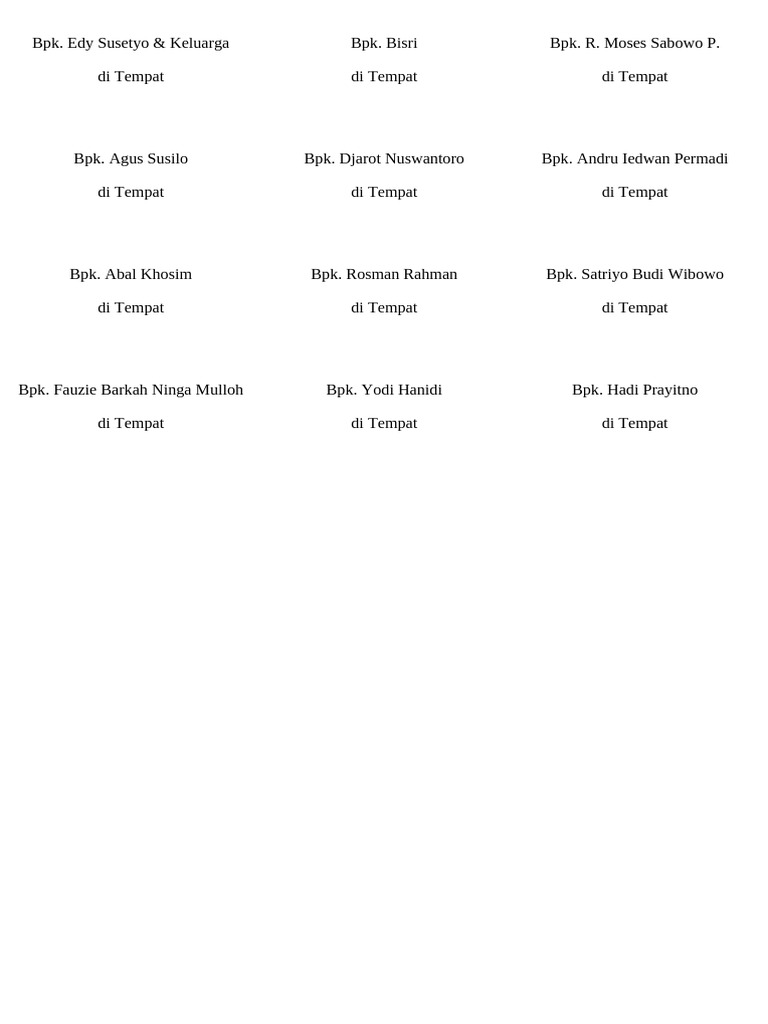 Label Undangan 2 | PDF | Agama & Spiritualitas