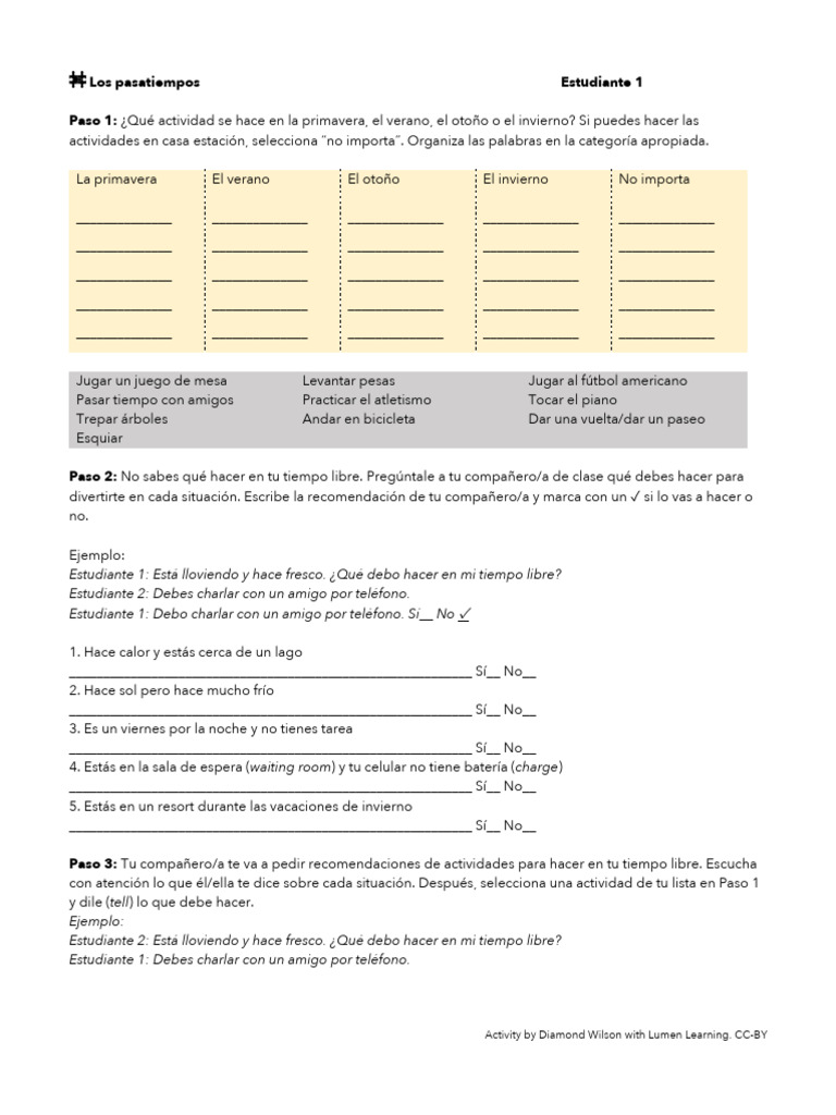 Los Pasatiempos | PDF | Clima | Estaciones