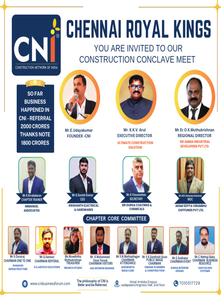 Chennai Construction Conclave Invitation | PDF