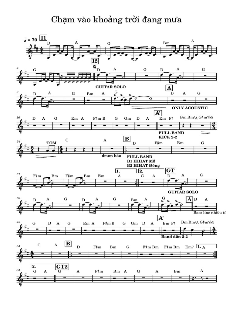 Cham Vao Khoang Troi Dang Mua | PDF | Musical Instruments