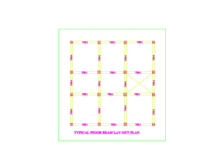 Beam Lay Out Plan 2 | PDF