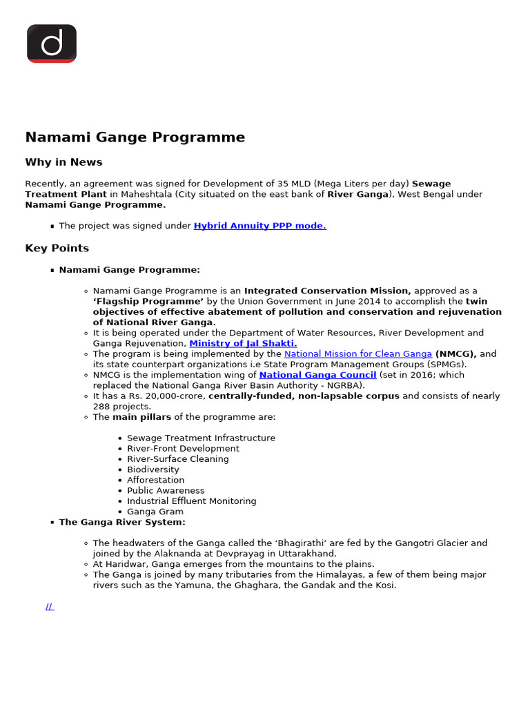 Namami Gange | PDF