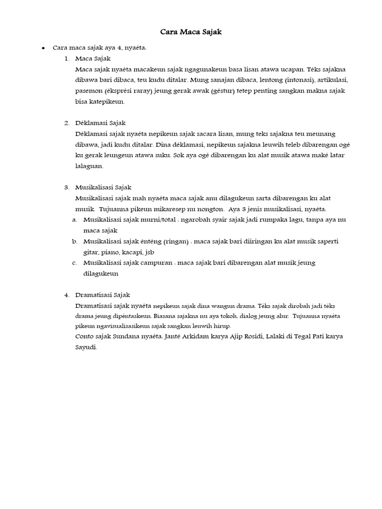 Cara Maca Sajak | PDF