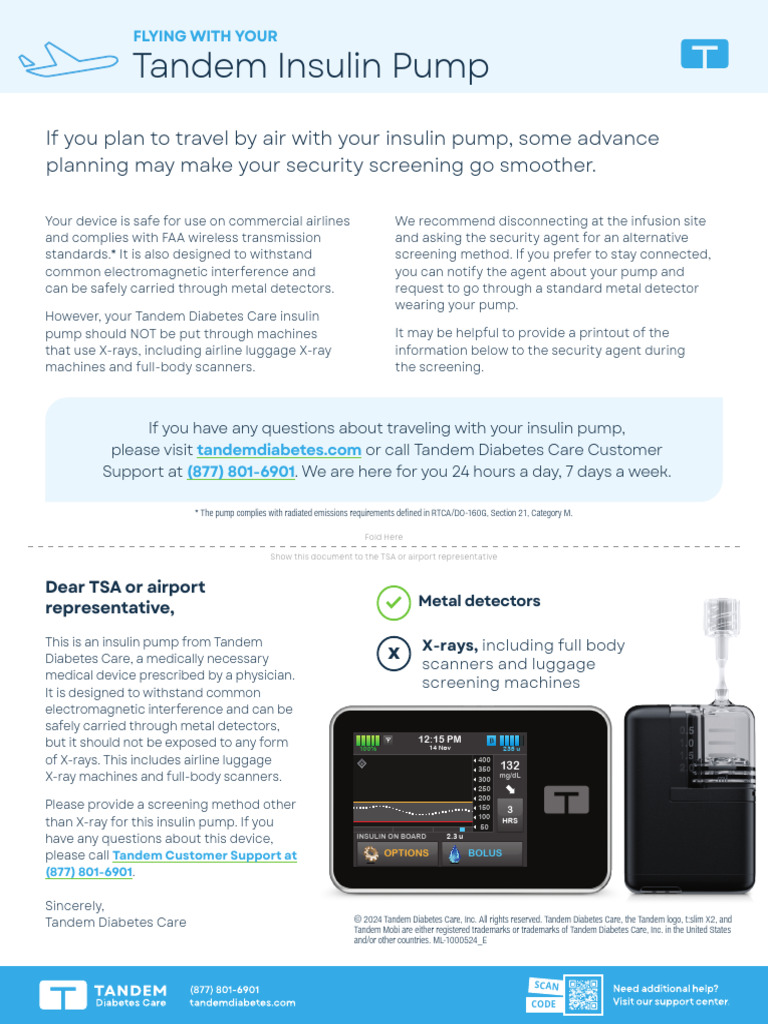Travel Letter Insulin Pump | PDF
