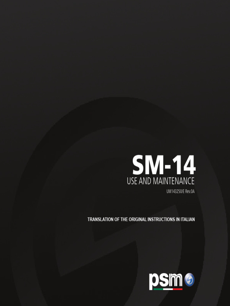 Use and Maintenance: Translation of The Original Instructions in ...