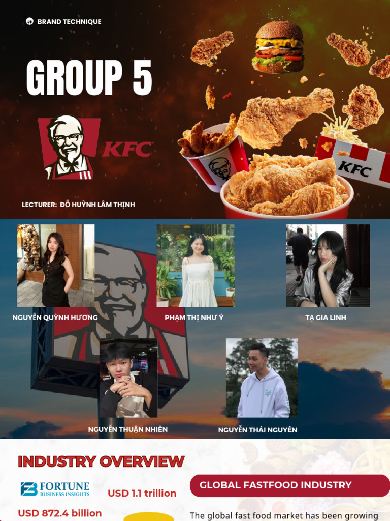 Midterm Presentation - Brand KFC - Group 5 | PDF | Fast Food | Hamburgers