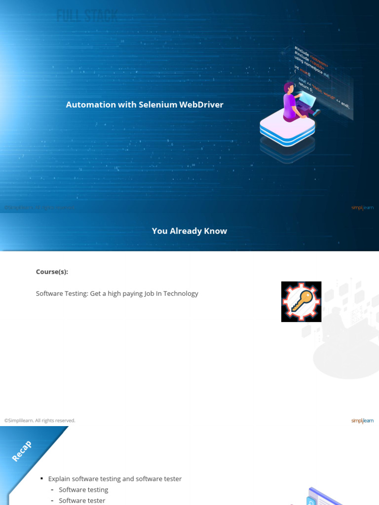 Ebook QA QE 1 L4 Automation With Selenium WebDriver | PDF | Selenium ...