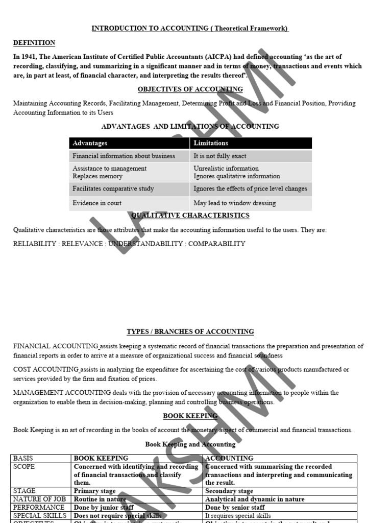 11TH NOTES - Theoretical Framework | PDF | Debits And Credits | Expense