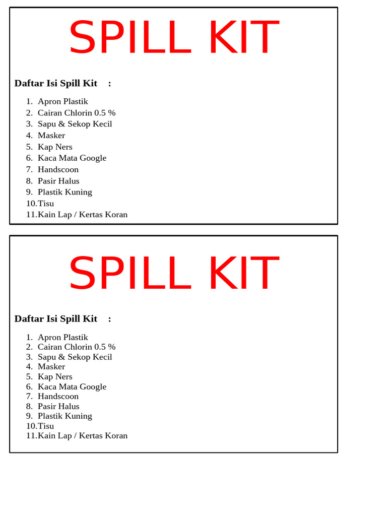 Daftar Spilikit | PDF