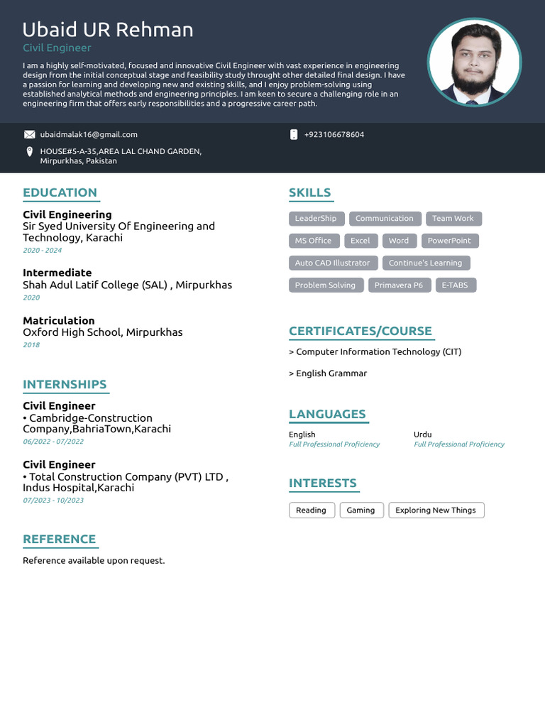 Ubaid Resume.. | PDF