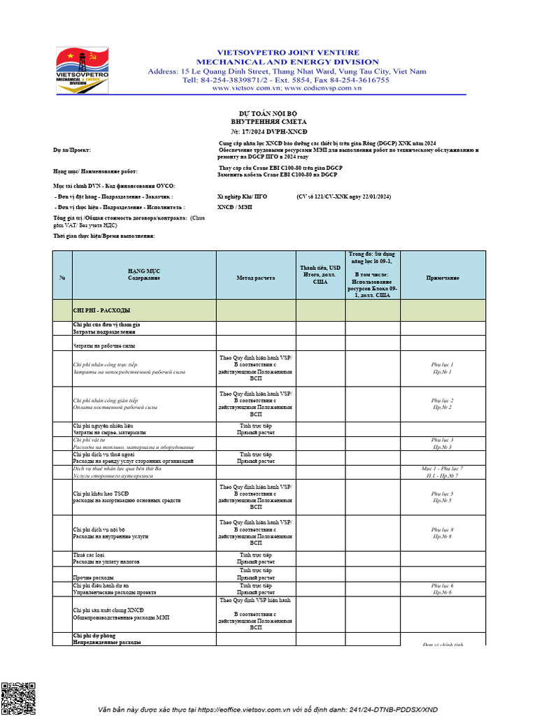 DTNB Thay Cap Cau Crane EBI C100-80 DGCP - XNK - 2024 | PDF