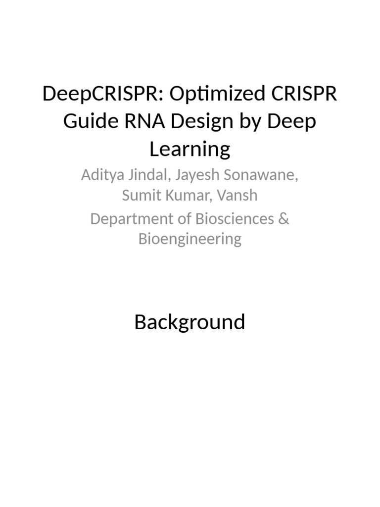 DeepCRISPR Presentation | PDF | Computers