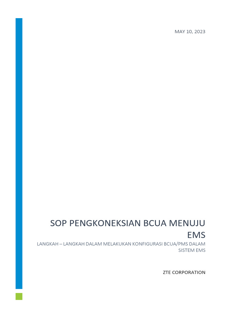 SOP BCUA To EMS Config 1.1 | PDF