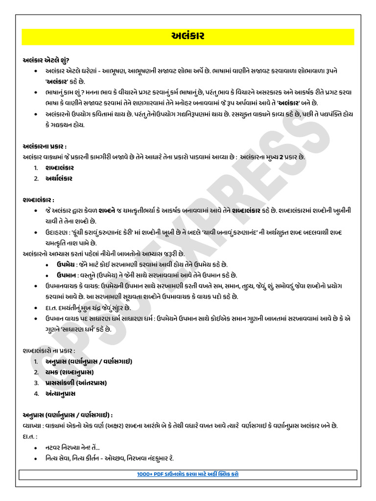 Alankar Quick Revision | PDF