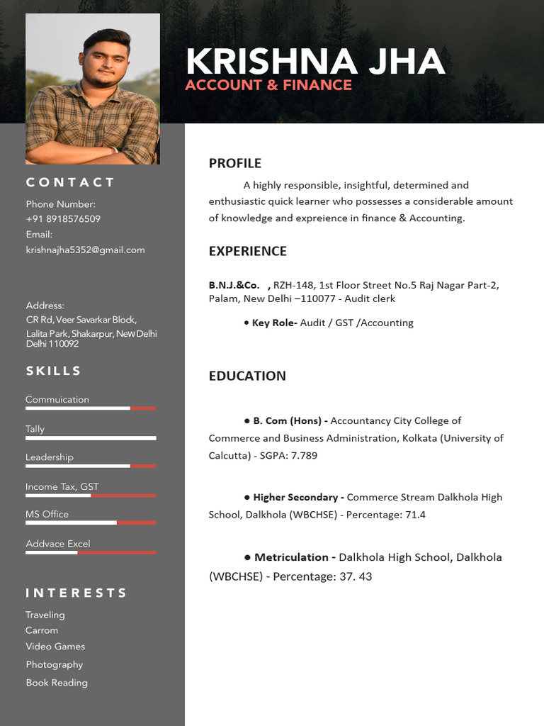 Krishna Jha (Resume) | PDF