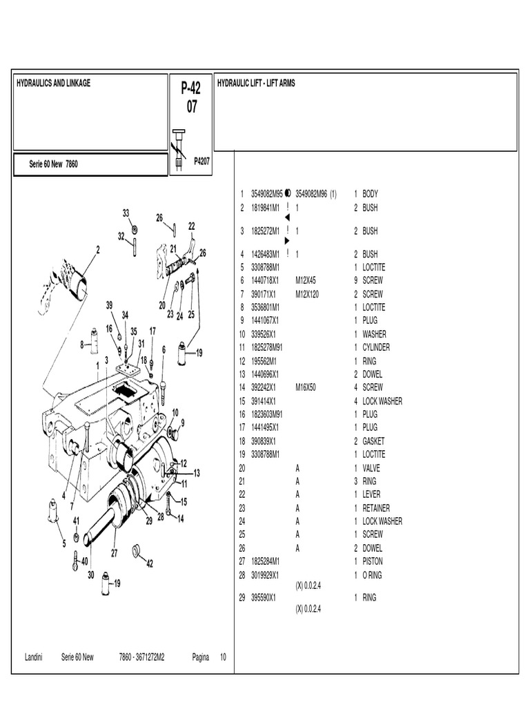 Landini 7860 New - Parts Catalog | PDF | Mechanical Engineering