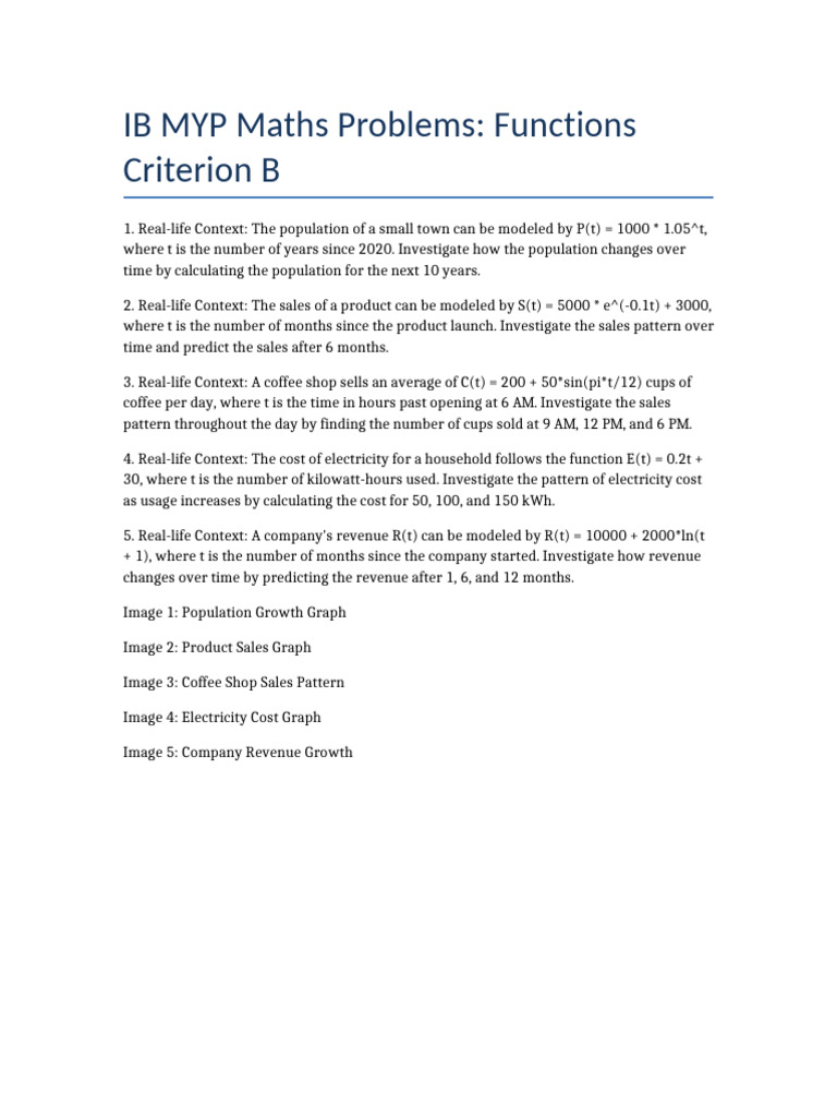 Functions Criterion B With Images | PDF