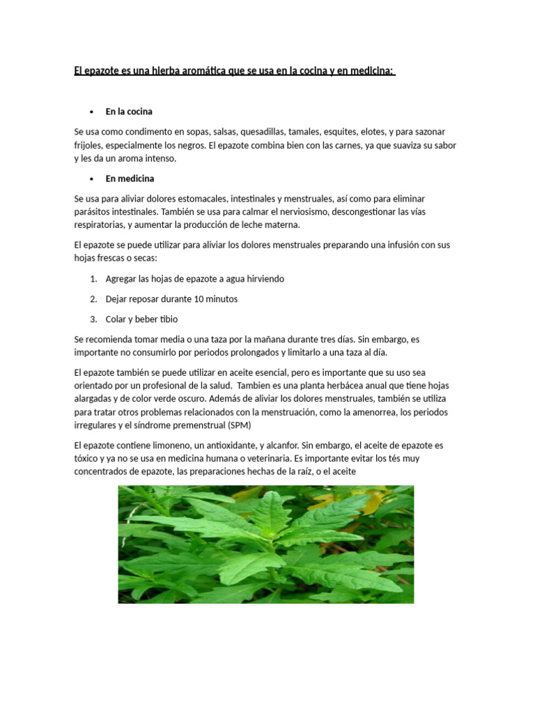 9 Epazote | PDF | Salud y bienestar