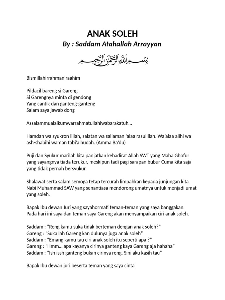 Anak Soleh | PDF