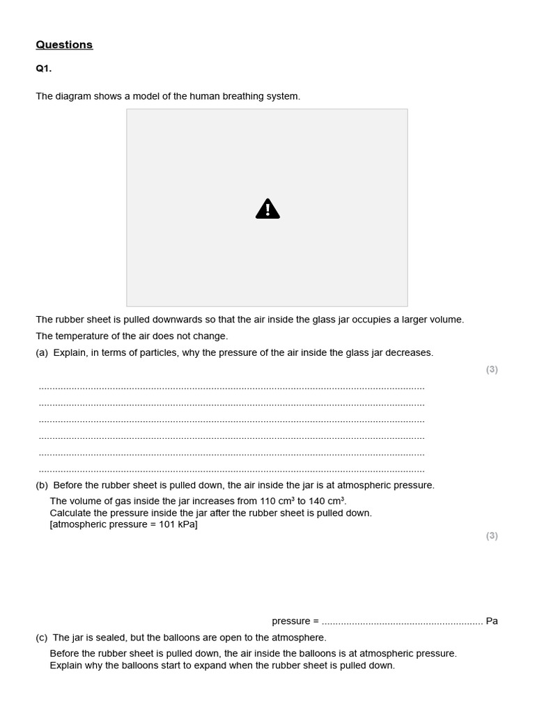 Pressure Volume Temperature Practice Paper | PDF | Pressure | Gases
