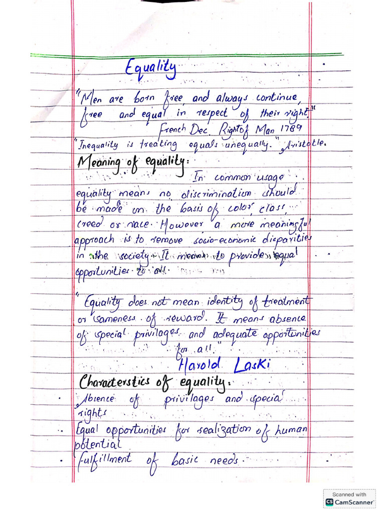 Equality | PDF