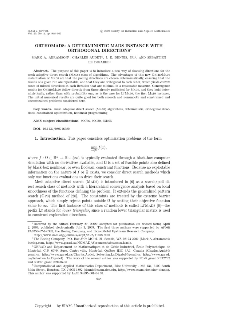 Abramson Et Al. - 2009 - OrthoMADS A Deterministic MADS Instance With ...
