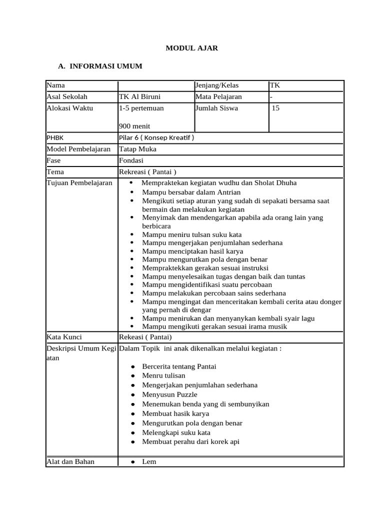 Modul Pantai 2 | PDF | Karier & Perkembangan