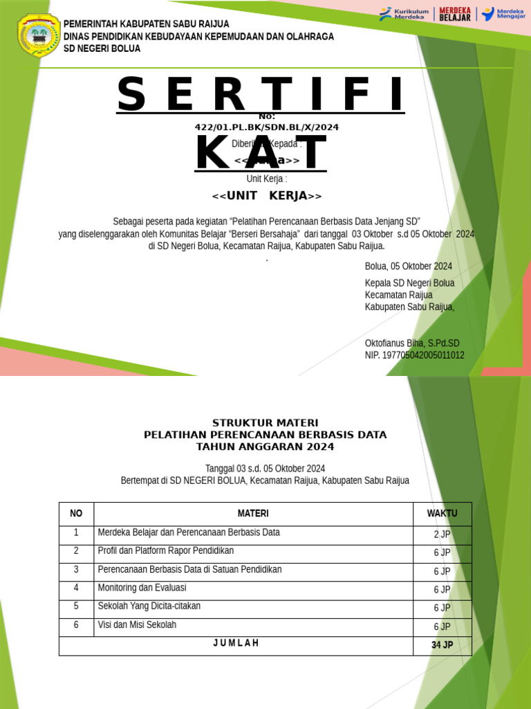 Contoh SERTIFIKAT | PDF