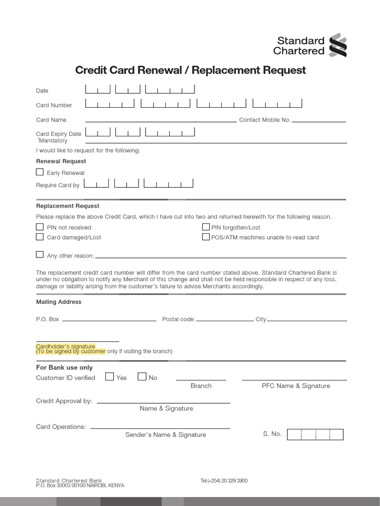 Credit Card Renewal | PDF | Business | Finance & Money Management