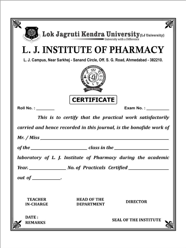 Journal Certificate LJ | PDF