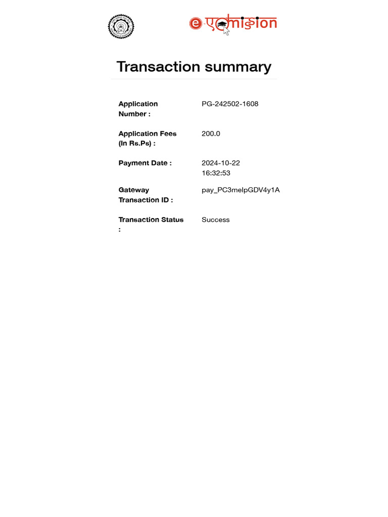 Transaction Summary | PDF