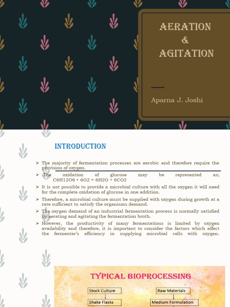 Aeration_agitation | PDF | Chemical Engineering | Chemistry