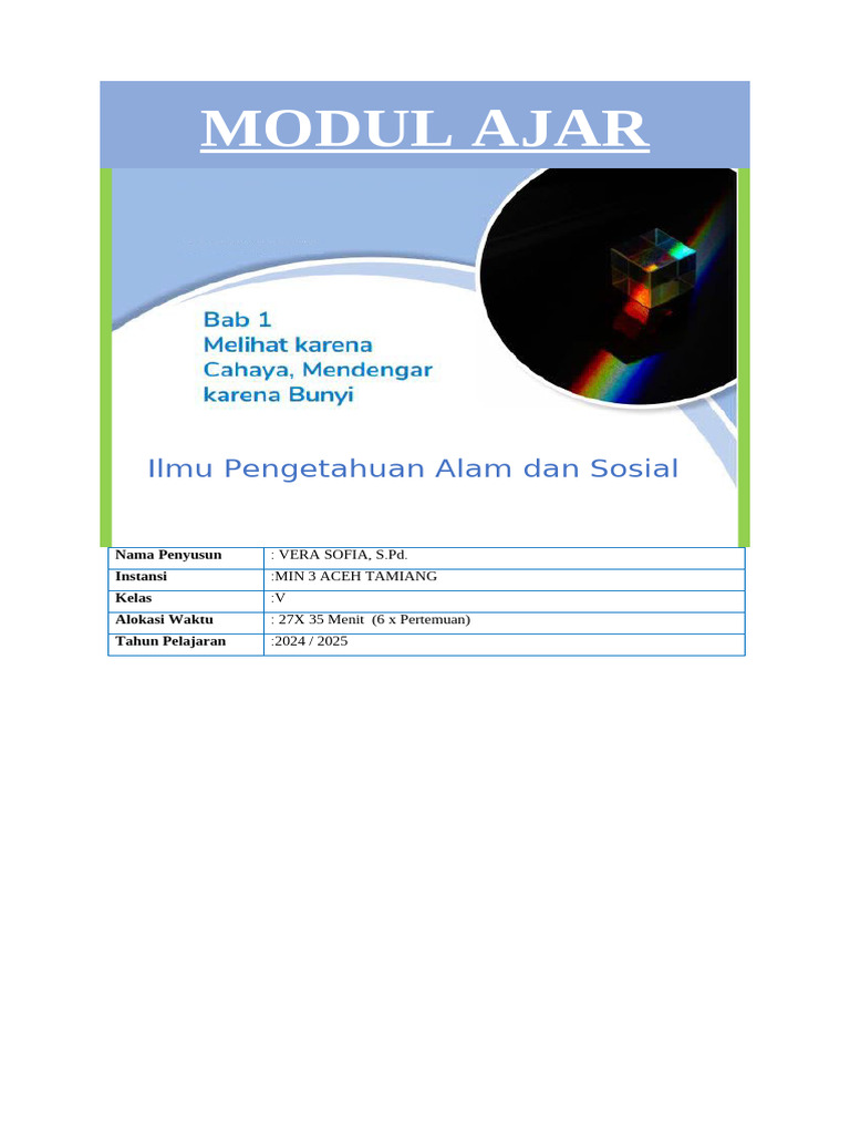 BAB 1 - MA IPAS Kls 5 | PDF | Ilmu Sosial | Sains & Matematika