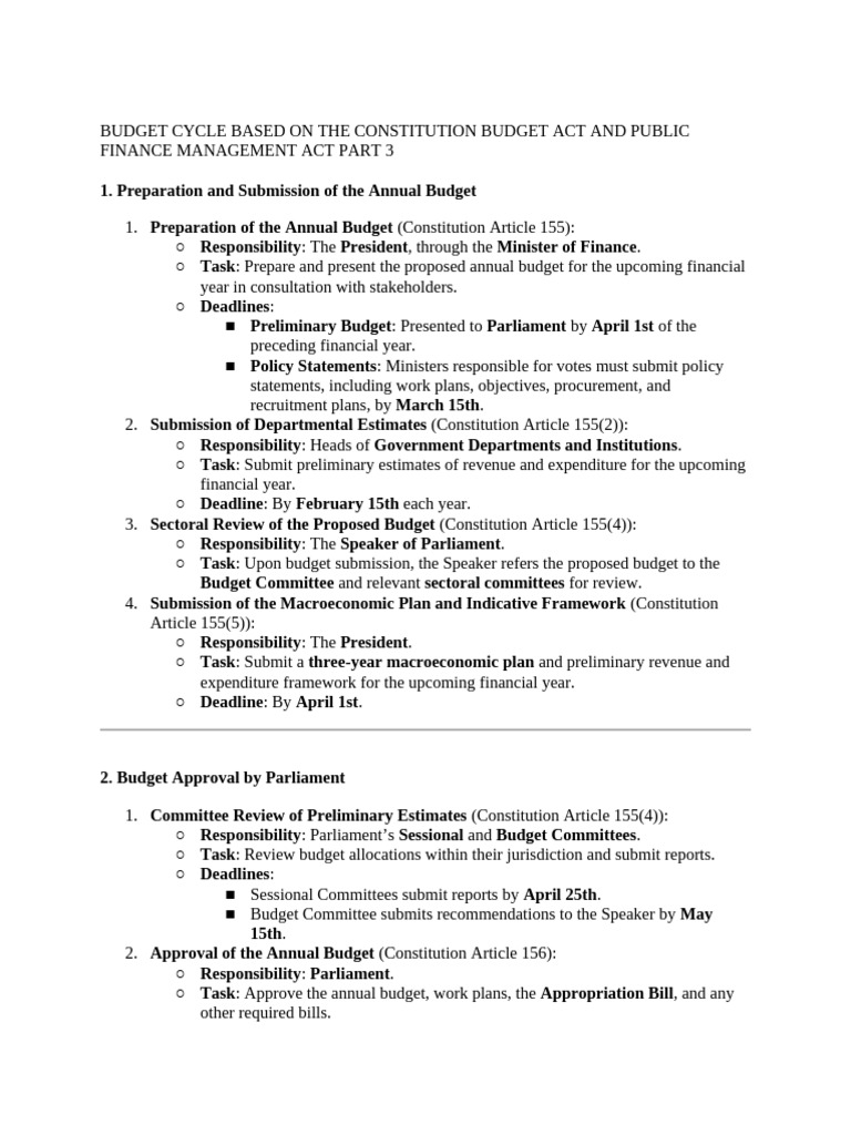 Annual Budget Cycle Overview and Guidelines | PDF | Budget | Public Finance
