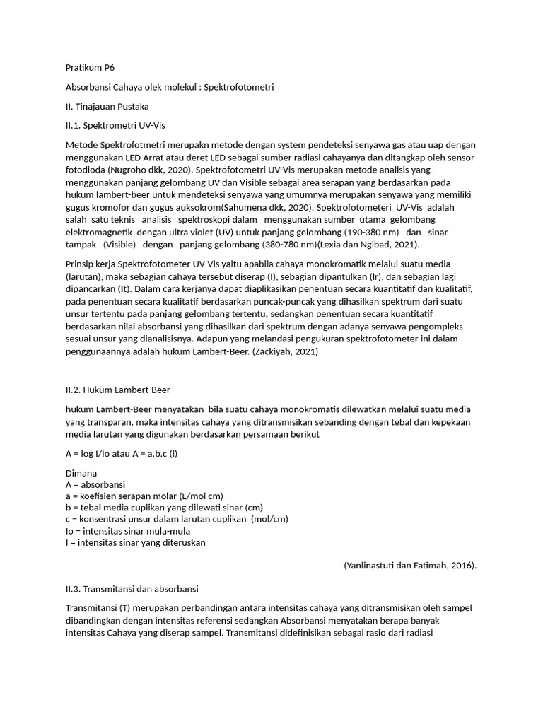 Analisis Absorbansi dengan Spektrofotometri | PDF | Sains & Matematika