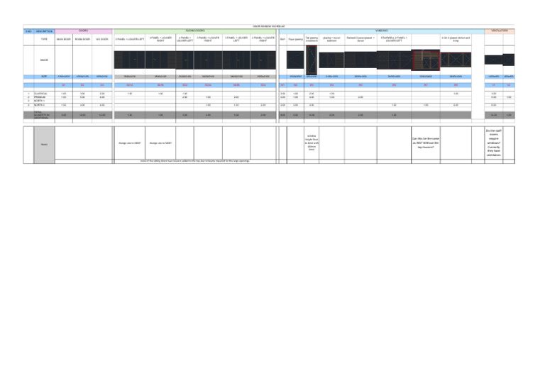 Opening Schedule for Building Design | PDF | Architectural Elements ...