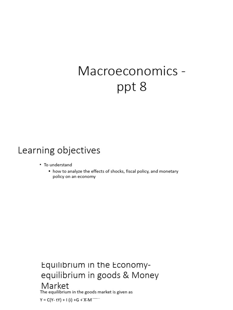 Macroeconomics - Ppt 8 | PDF | Fiscal Policy | Crowding Out (Economics)