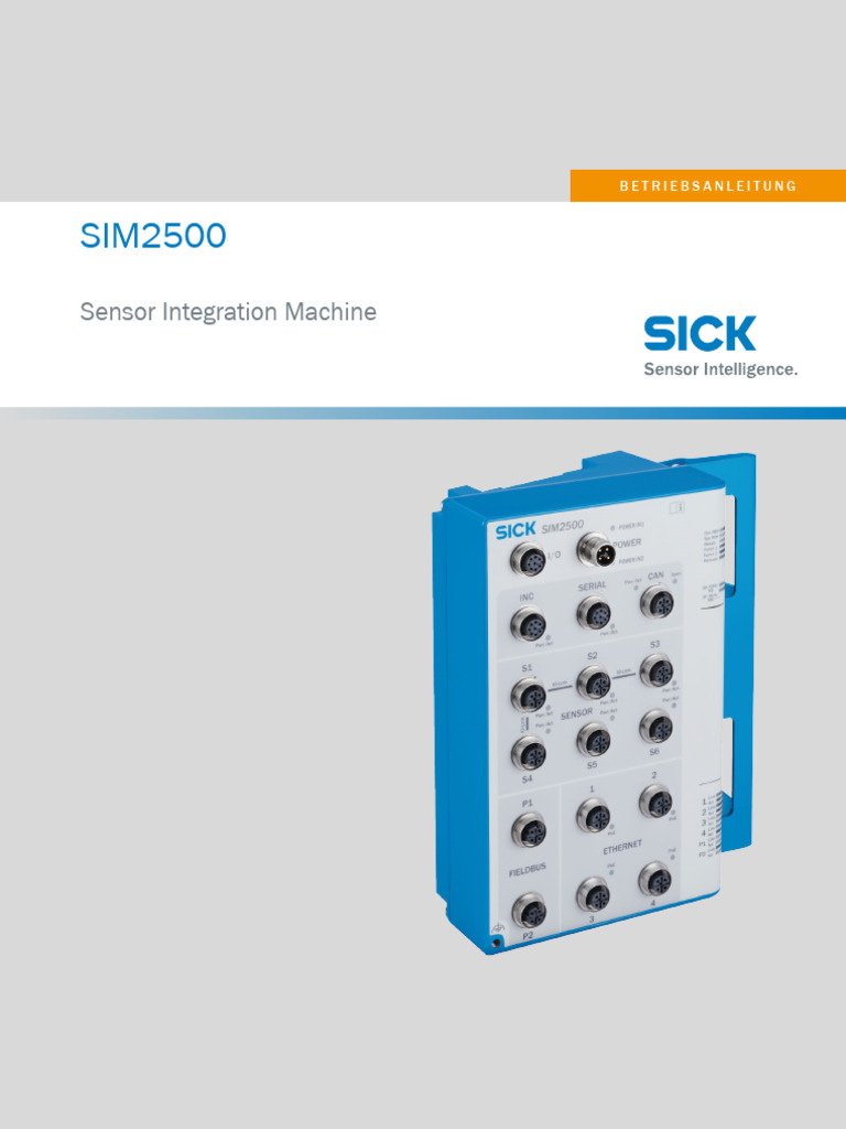 Operating Instructions Sim2500 Sensor Integration Machine en Im0097329 | PDF | Security ...