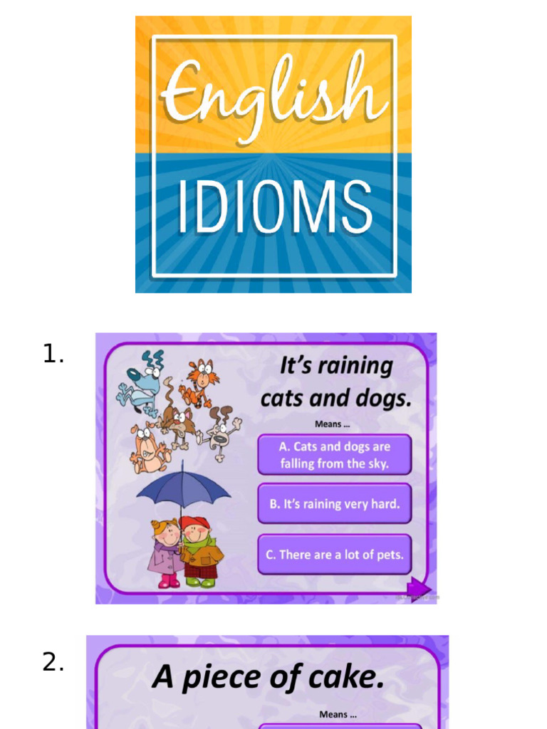 Idioms Quiz Students | PDF | Career & Growth | Business