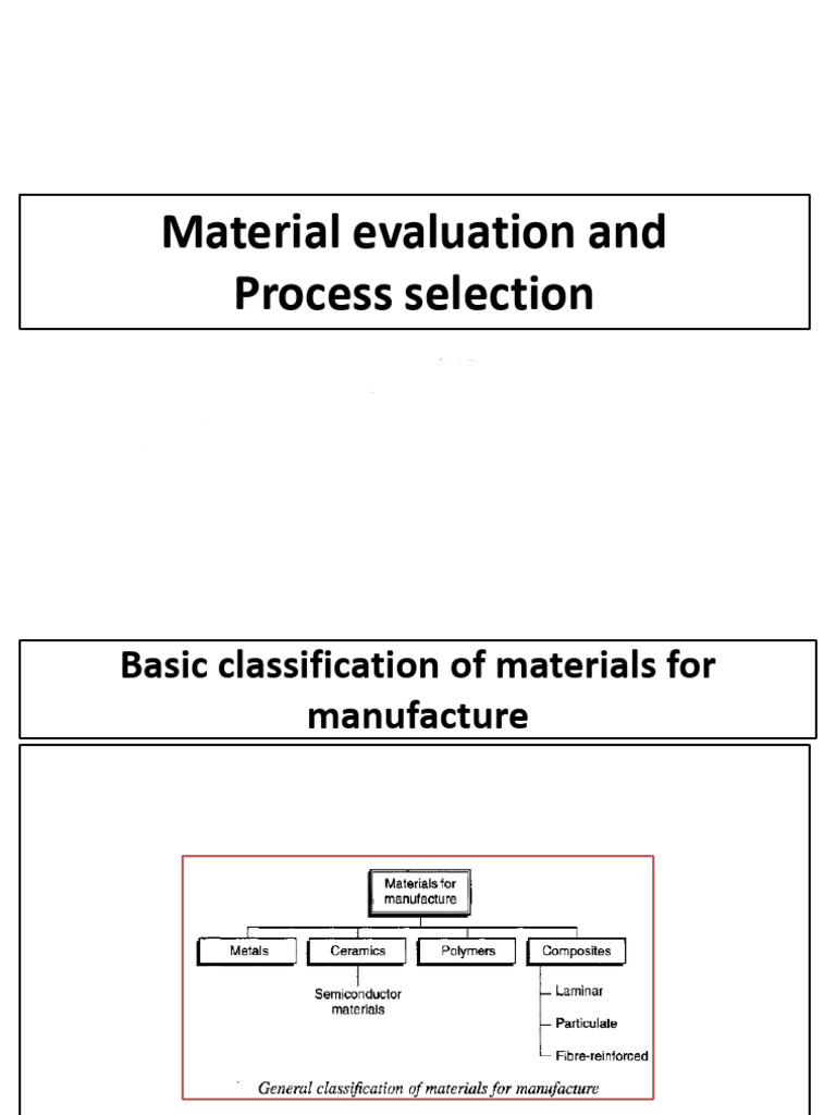 Material Evaluation and Process Selection | PDF | Engineering Tolerance | Machining