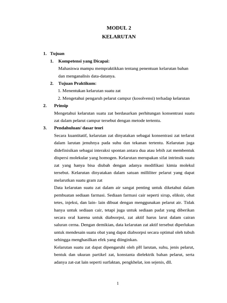 Jurnal Awal Rizan Kelarutan | PDF