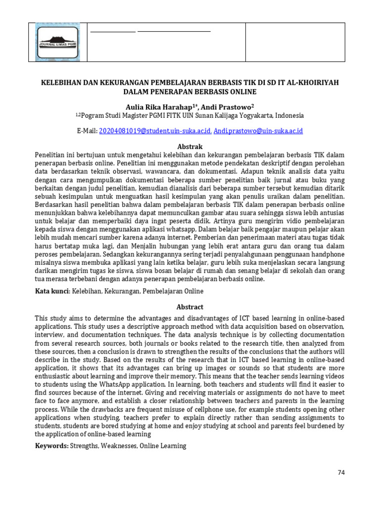 Elviradesty, Journal Editor, (SELESAI 74-81) Aulia Rika Harahap | PDF