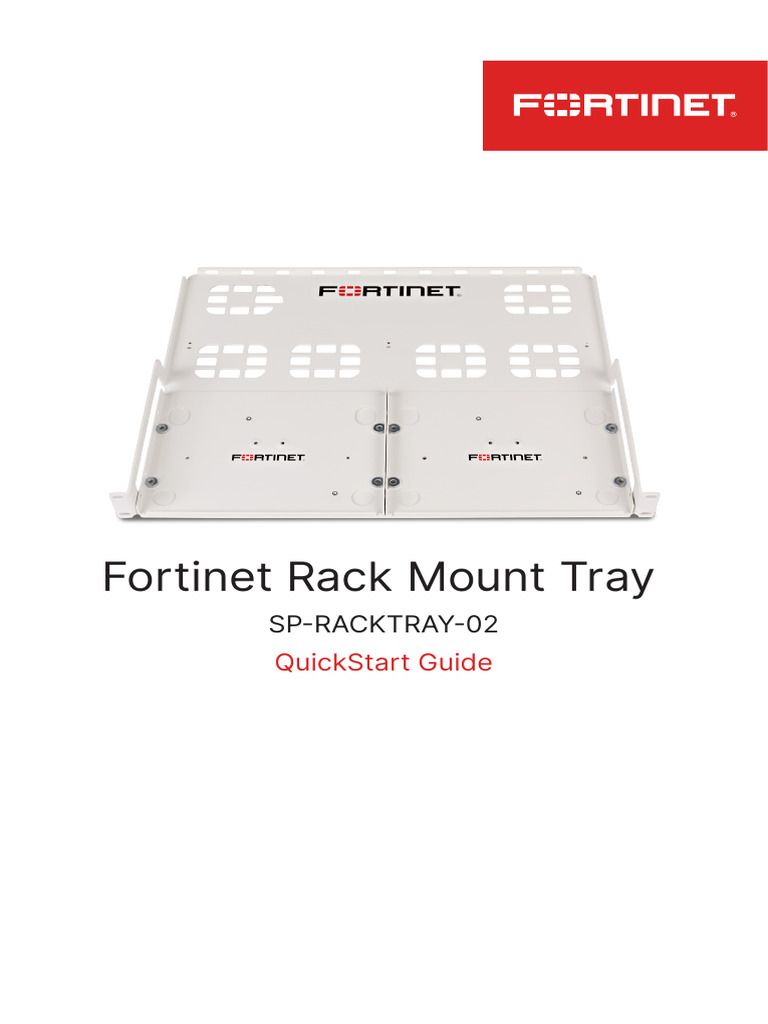 Fortinet Rack Mount Tray QSG | PDF | Screw | Trademark